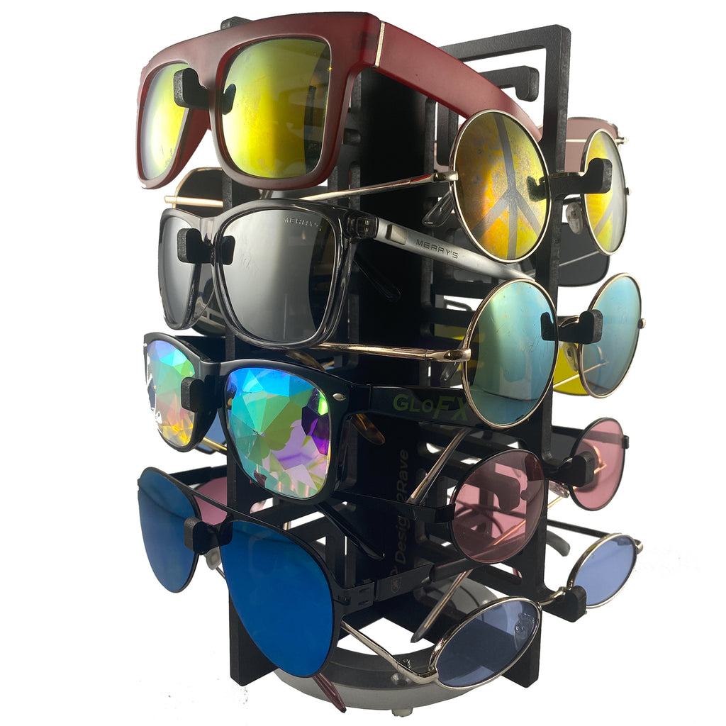 Rotating Wood Sunglasses Rack - 16-Pair - Chinoiserie Collection ...